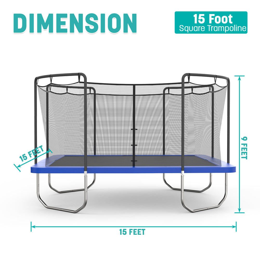 Skywalker Trampolines | Blue 15 Ft Square Trampoline