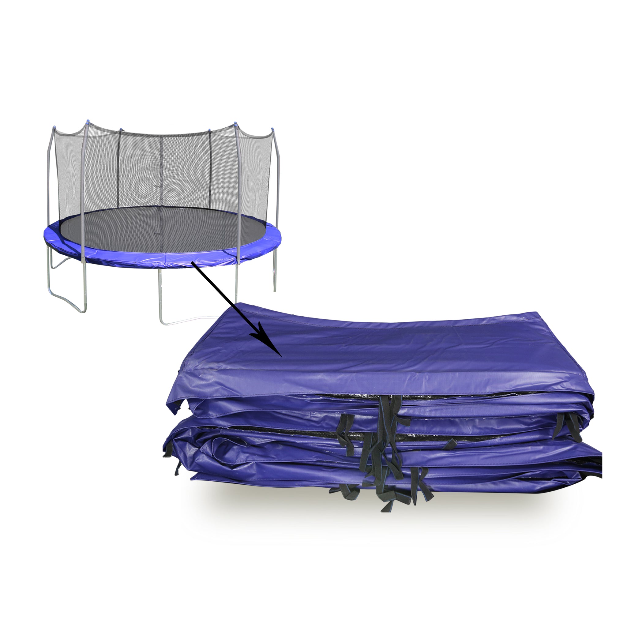 12' Round Royal Blue Spring Pad